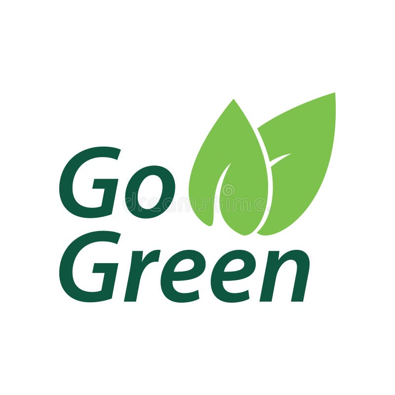 Go Green Logo Icon Label stock illustration. Illustration of green ...