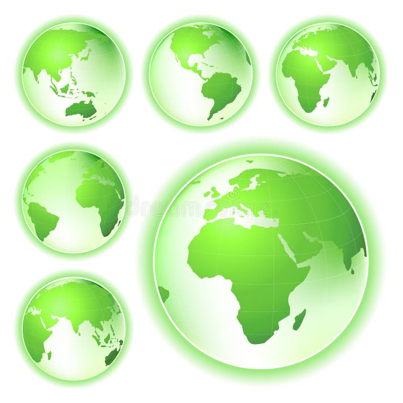 Go green planet earth maps stock vector. Image of geography - 10788554