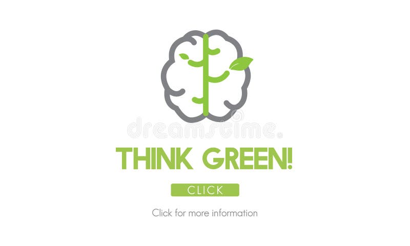 Go Green Refresh Think Green Concept Stock Illustration - Illustration ...