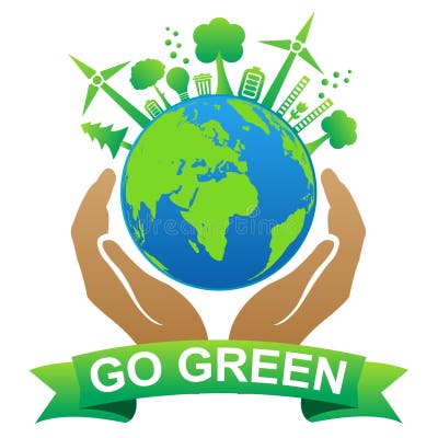 Go Green Save Earth Illustration Stock Vector - Illustration of world ...