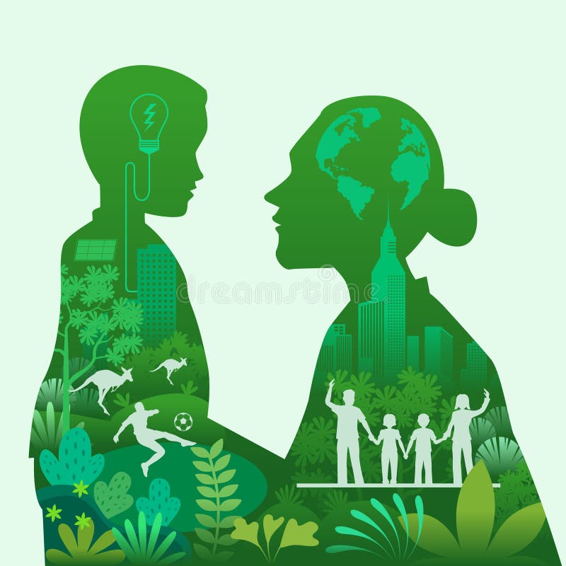 Go Green Save the World Illustration Stock Vector - Illustration of ...