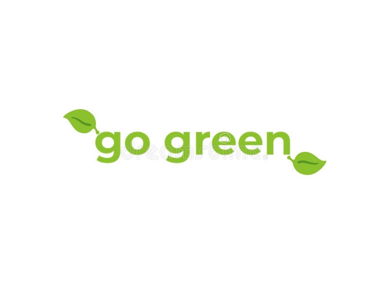 Go Green - Simple and Eco-Friendly Logo Design. Stock Illustration ...
