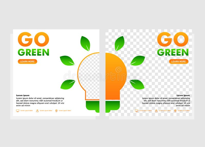Go Green Social Media Post Template. Social Media Post for Go Green ...