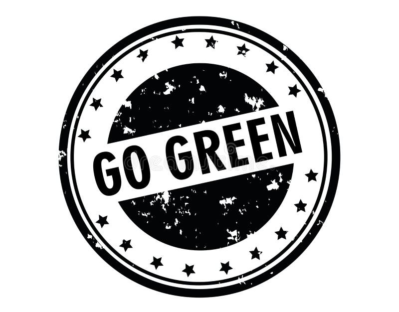 Go green stamp stock vector. Illustration of concept - 86264437