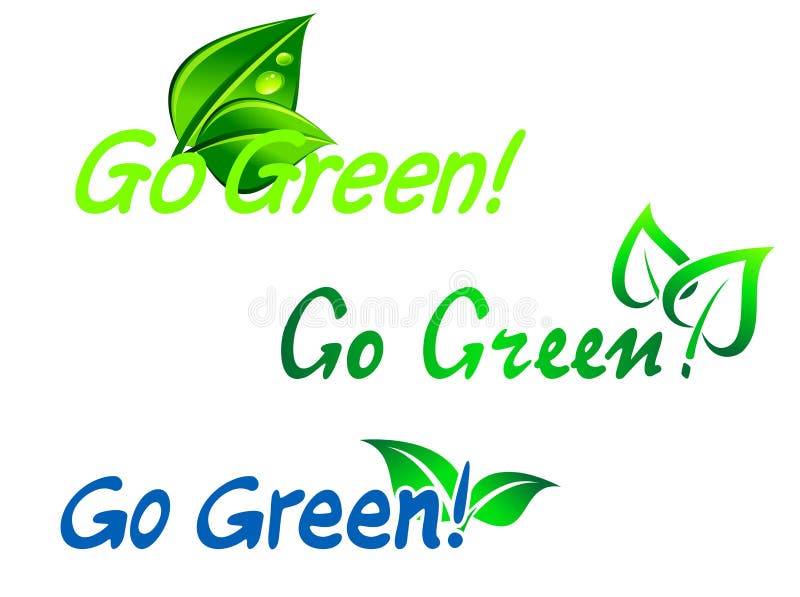 Go green symbols stock vector. Illustration of ecological - 21994188