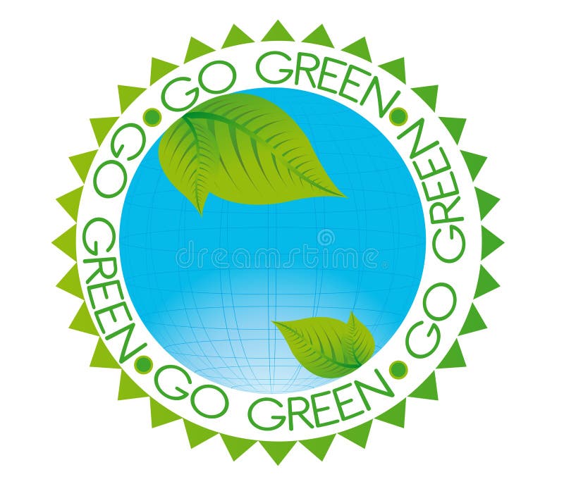Go green stock illustration. Illustration of saving, natural - 9680301