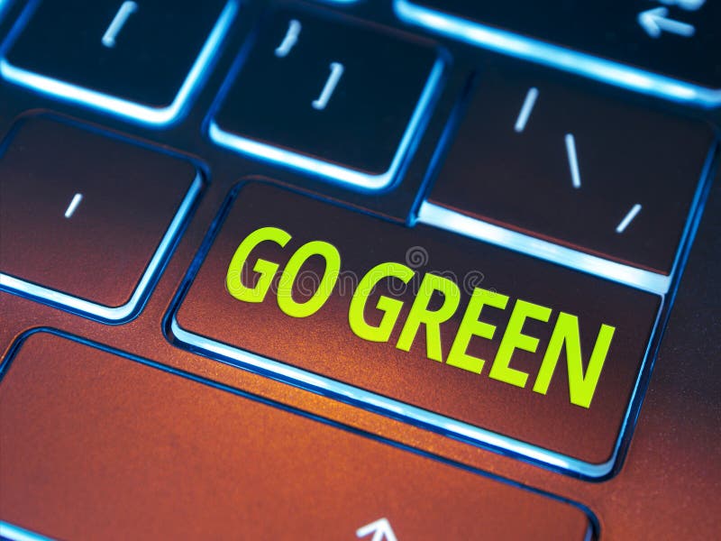 Go Green Text on Keyboard Key Inscription Stock Image - Image of reuse ...