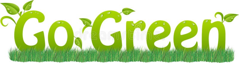 Go Green Eco Friendly Concept Stock Illustration - Illustration of ...