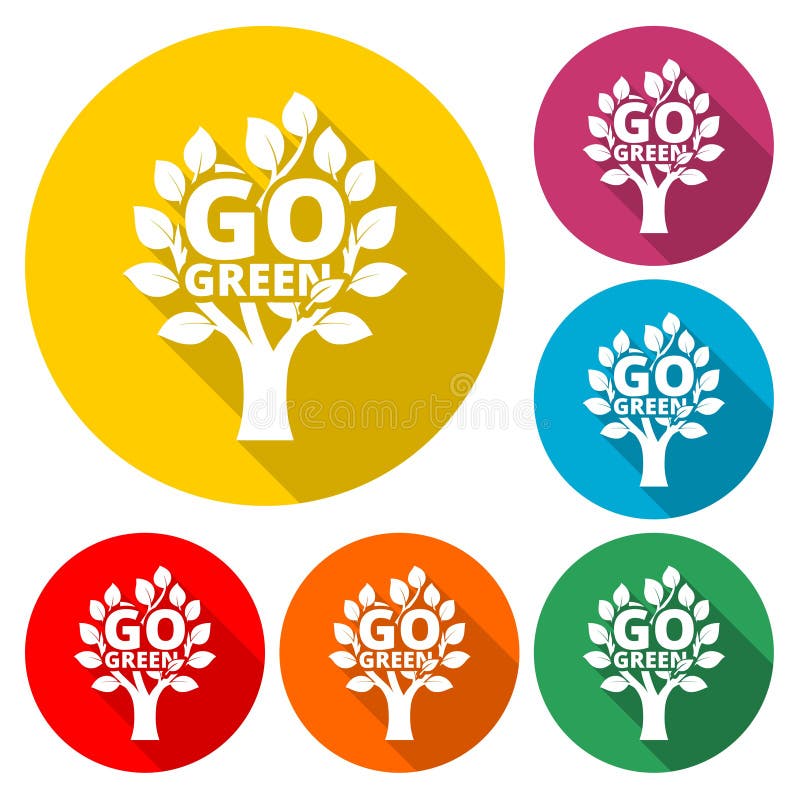 Go green tree stock vector. Illustration of emotion - 159428668