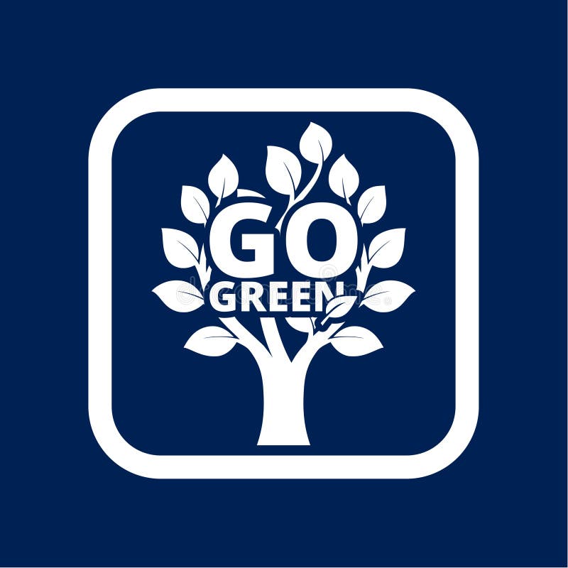 Go green tree stock vector. Illustration of flower, autumn - 159428667