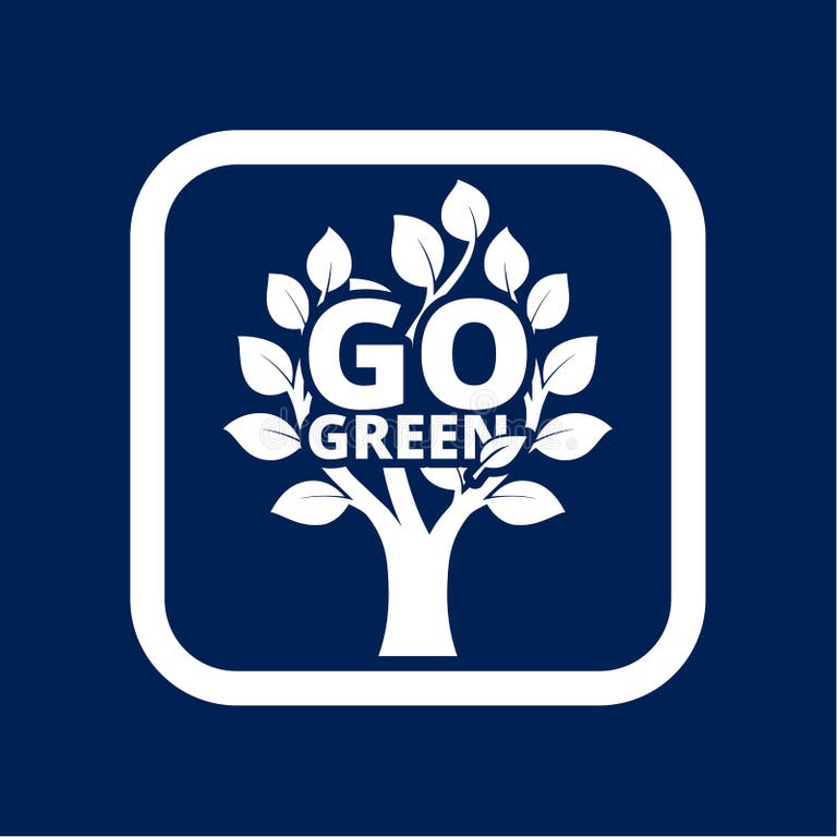 Go green tree stock vector. Illustration of flower, autumn - 159428667