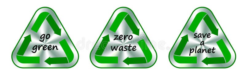 Go Green, Zero Waste, Save a Planet Green Hologram, Environmental ...