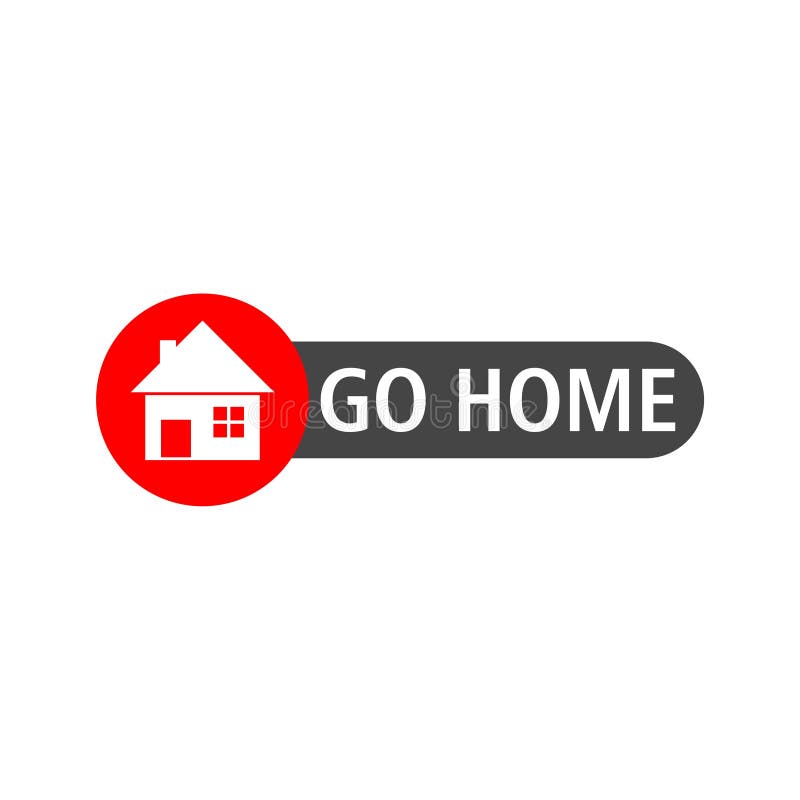 Go Home Icon. Simple Home, Home Logo Isolated on White Background Stock ...