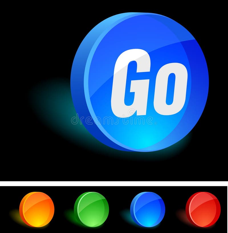 Go vector green button stock vector. Illustration of vector - 10076482