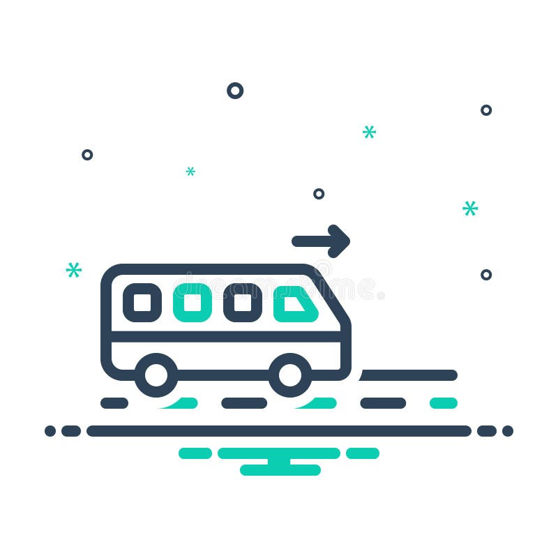 Mix Icon for Go, Bus and Drive Stock Vector - Illustration of sign ...
