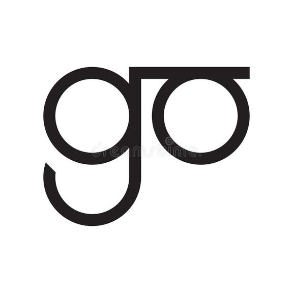 Go Initial Letter Vector Logo Icon Stock Vector - Illustration of ...