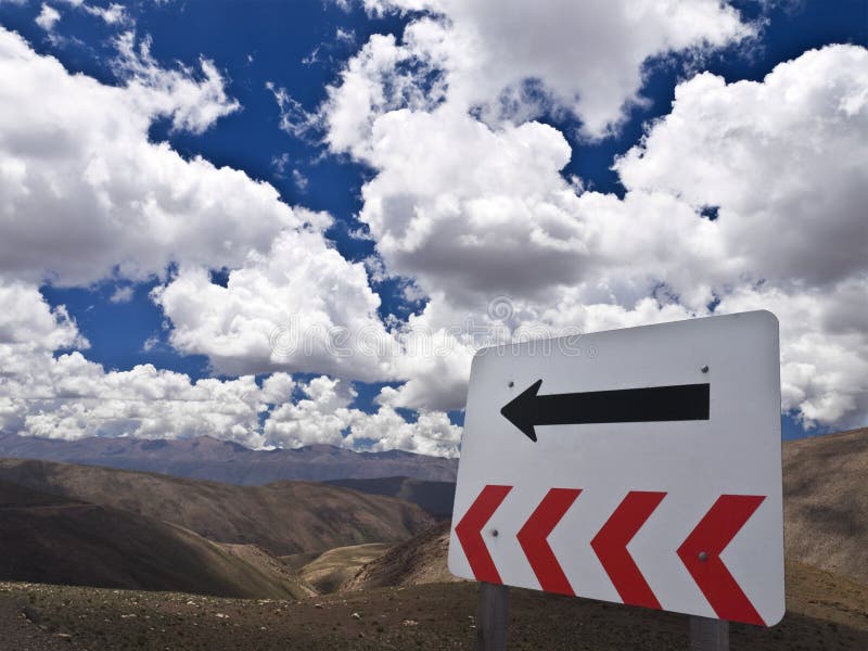 Go left stock image. Image of hill, outdoor, arrow, canyon - 8158693