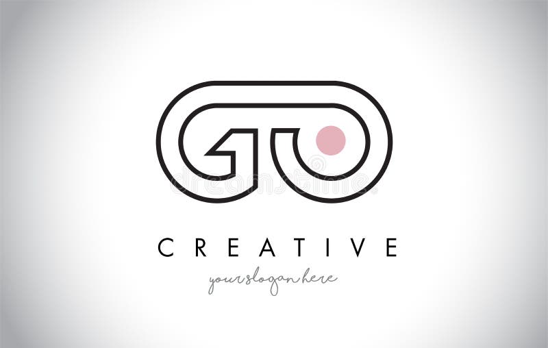 GO Letter Logo Design with Creative Modern Trendy Typography Stock ...