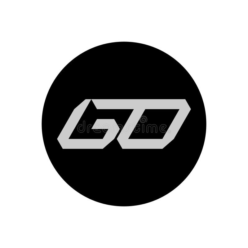 GO Letter Logo Design with Simple Style Stock Vector - Illustration of ...