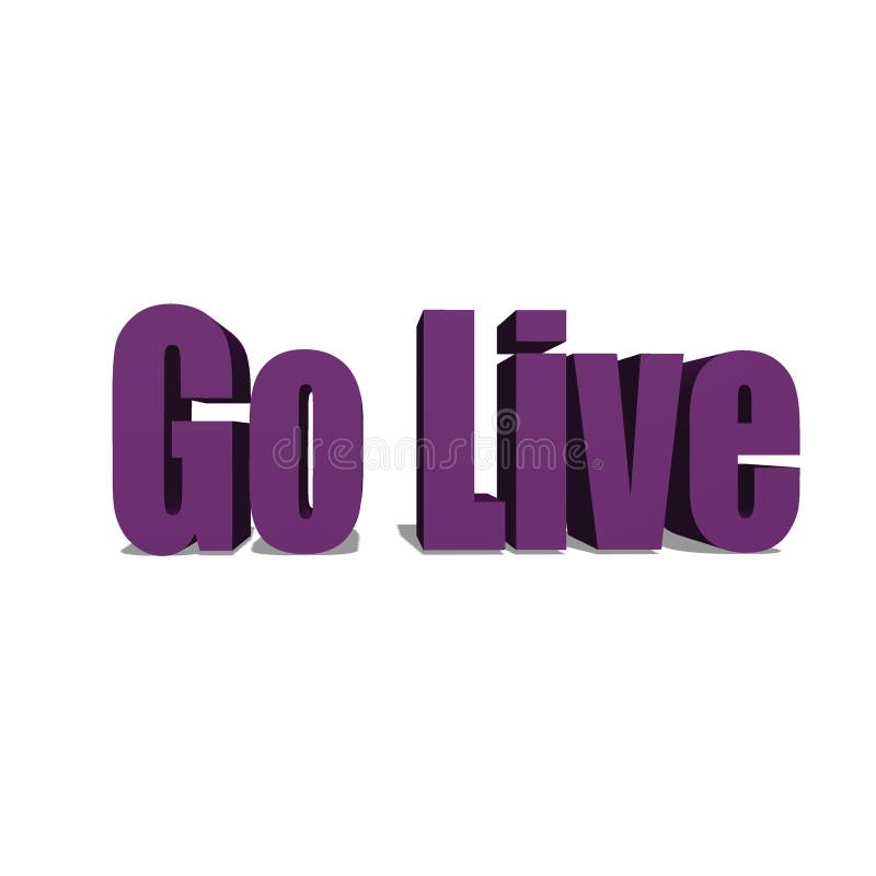 Go live logo stock illustration. Illustration of color - 242397114