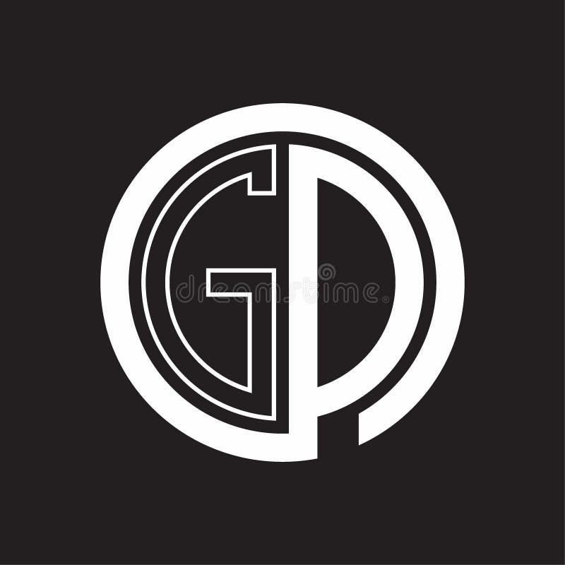 GO Logo with Circle Rounded Negative Space Design Template Stock Vector ...