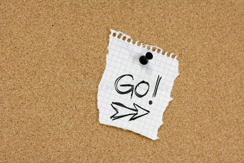 Go message on pinboard stock image. Image of info, corkboard - 6014243