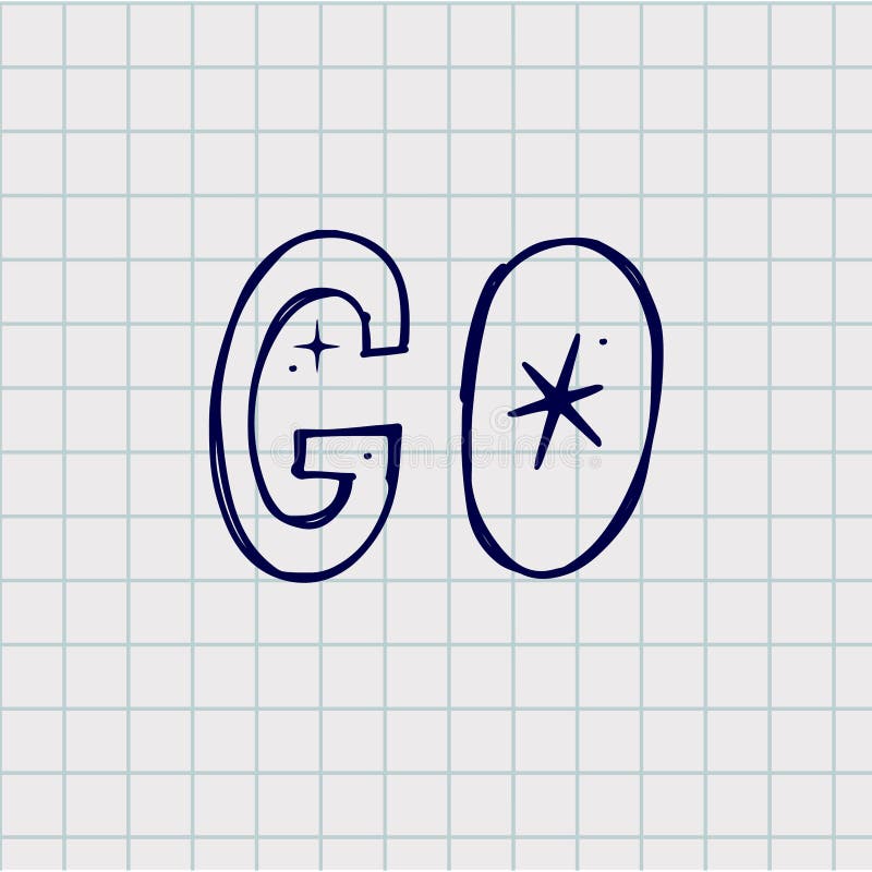 Go Motivation Design Hand Lettering Text Vector Illustration Stock ...