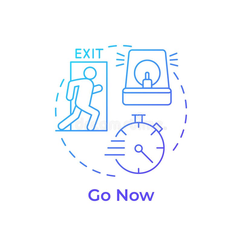 Go Now Blue Gradient Concept Icon Stock Vector - Illustration of ...