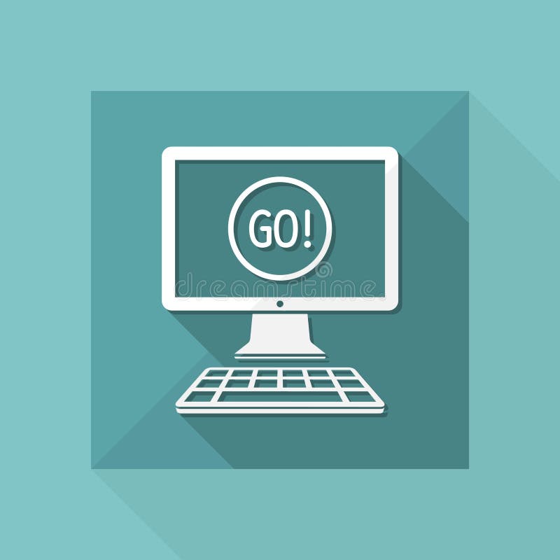 GO! Page - Vector Icon for Computer Website or Application Stock Vector ...