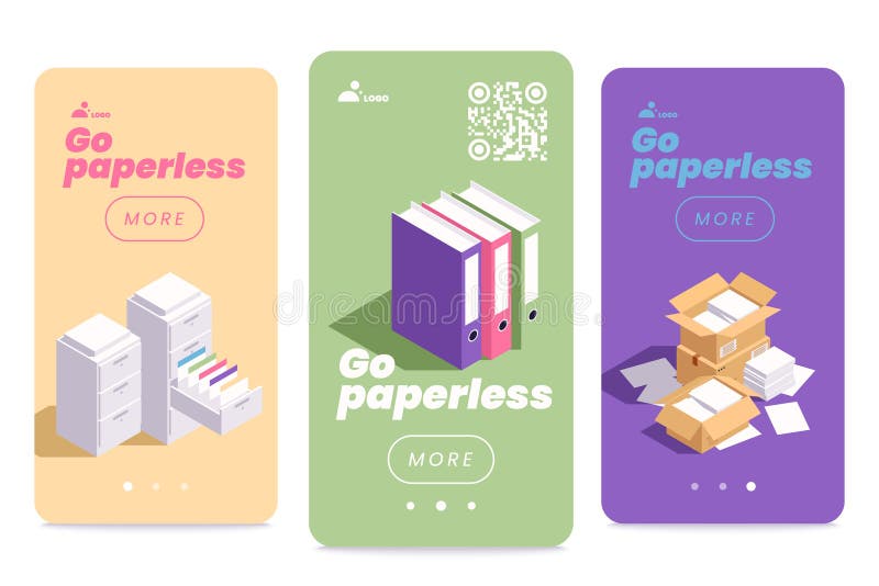 Paperless Banners Stock Illustrations – 5 Paperless Banners Stock ...