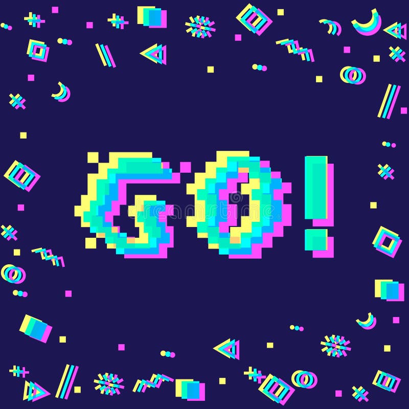Go pixel banner stock illustration. Illustration of internet - 112226312