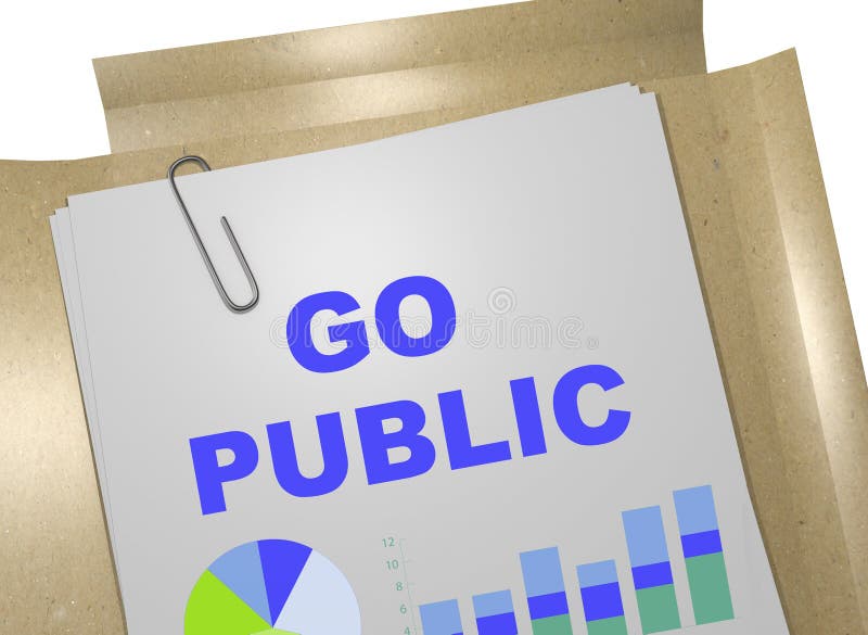 Go Public - Business Concept Stock Illustration - Illustration of debut ...