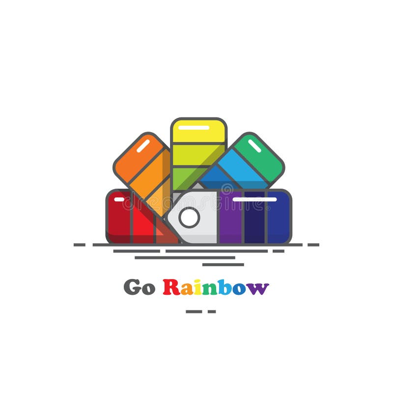 Go Rainbow stock vector. Illustration of mood, graphic - 247716058