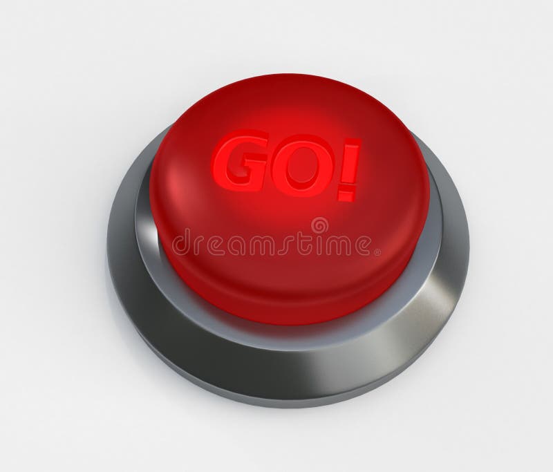 Go red button stock illustration. Illustration of isoleted - 17570621