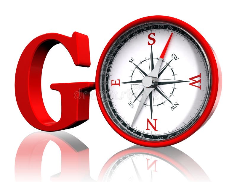 Compass with choice word stock illustration. Illustration of concept ...