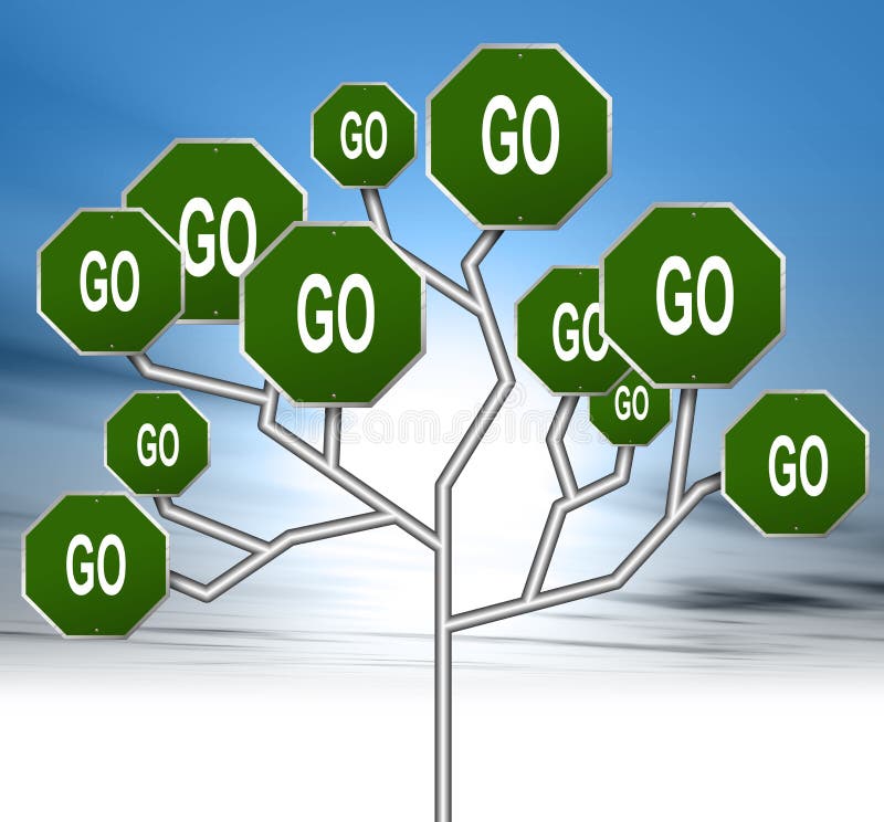 Go Road signs stock illustration. Illustration of highway - 1903136
