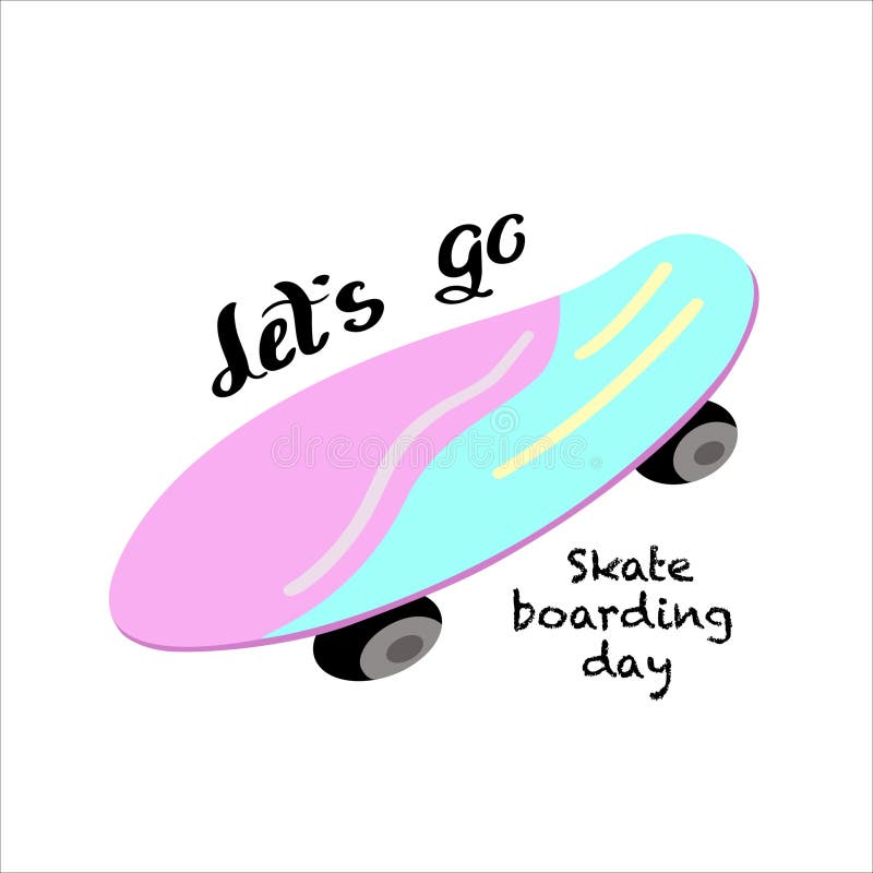 Go Skateboarding Day Banner with a Skateboard Stock Vector ...