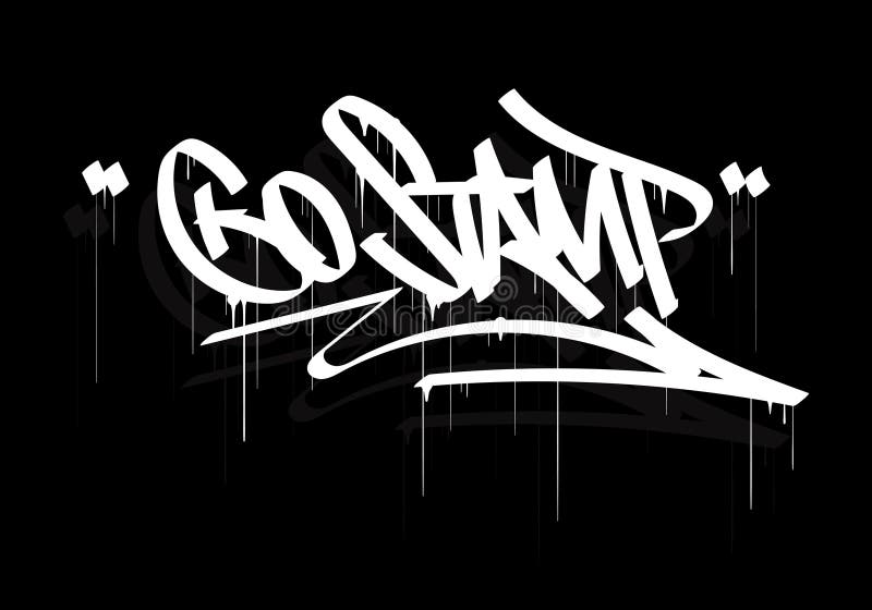 GO STAMP Graffiti Tag Style Design Stock Vector - Illustration of ...