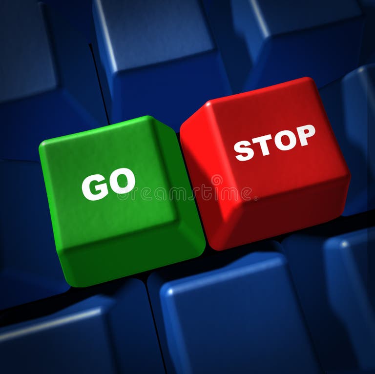 Go Stop Green Red Light Computer Keyboard Key it S Stock Illustration ...