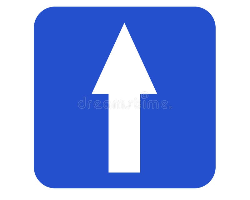 Go straight stock illustration. Illustration of sign, arrow - 512650