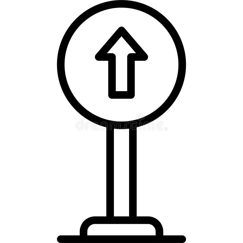 Go Straight Sign Icon, Location Map and Navigation Vector Stock Vector ...