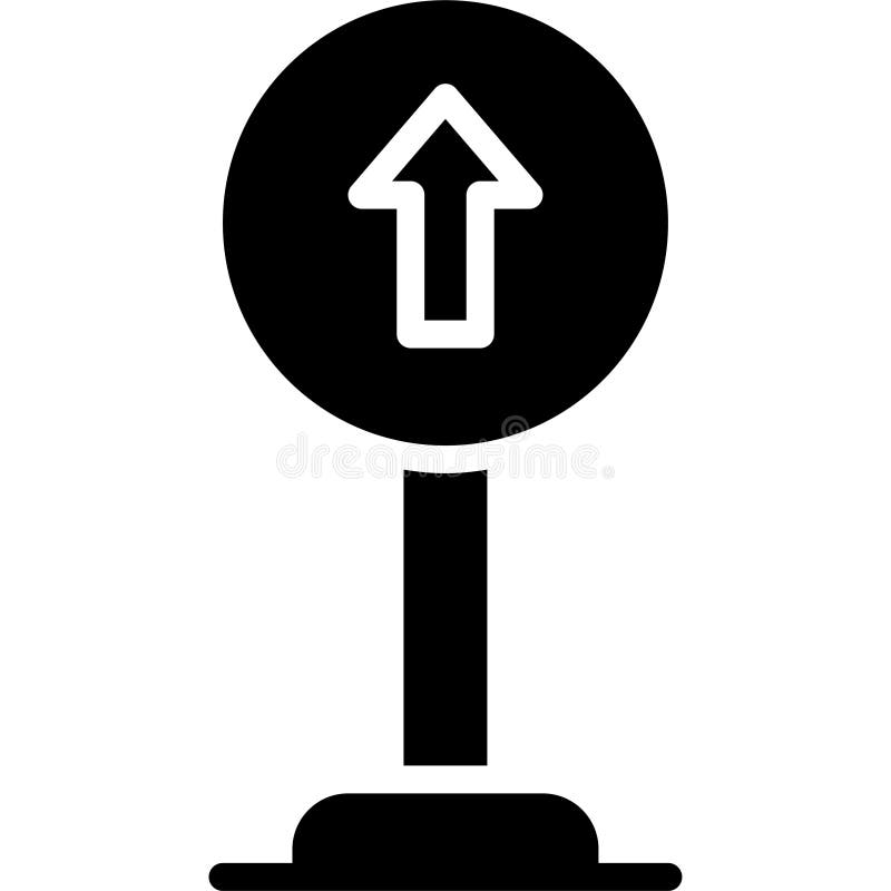 Go Straight Sign Icon, Location Map and Navigation Vector Stock Vector ...