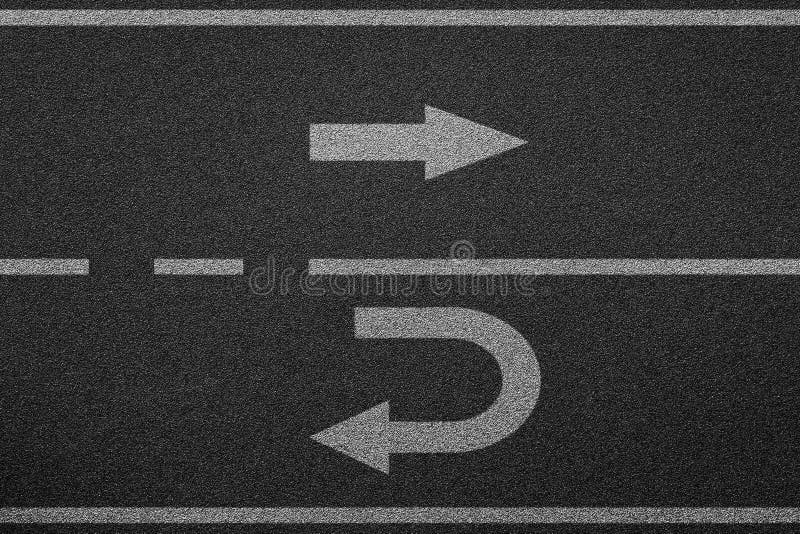 Go Straight and Turn Back Asphalt Road. Stock Photo - Image of floor ...