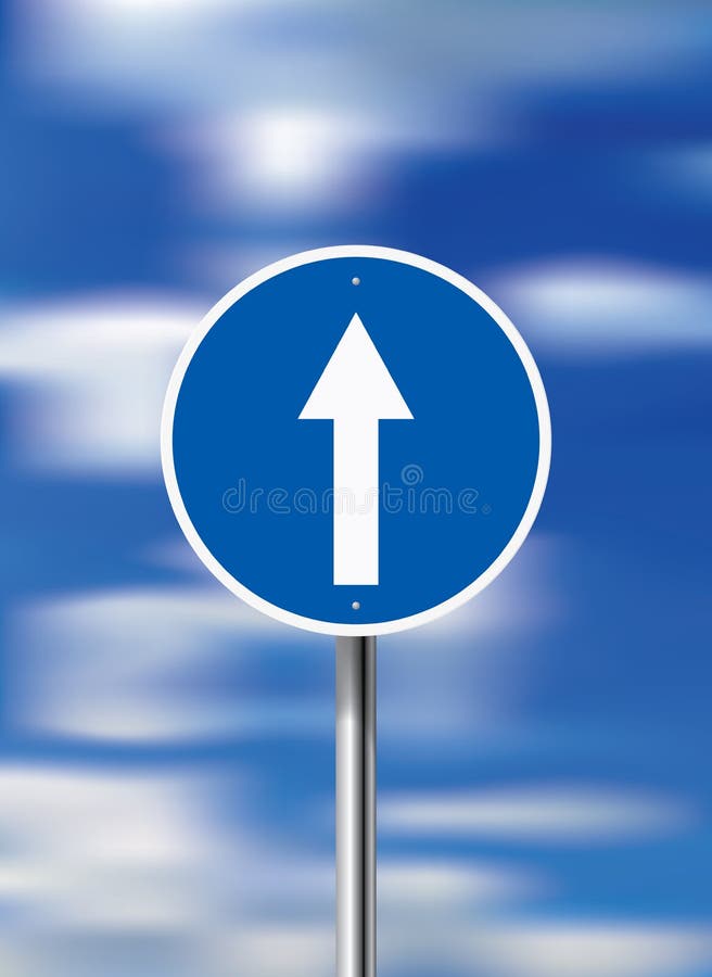 Go straight stock vector. Illustration of indicator - 164222975