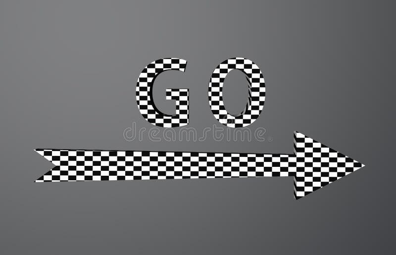 Go text with arrow stock illustration. Illustration of start - 24081945
