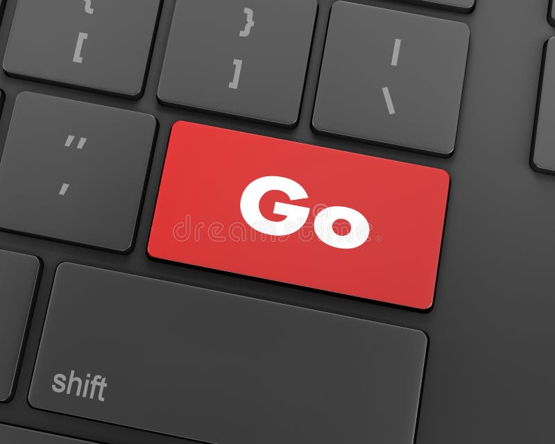 Go stock illustration. Illustration of keyboard, beginning - 68818243