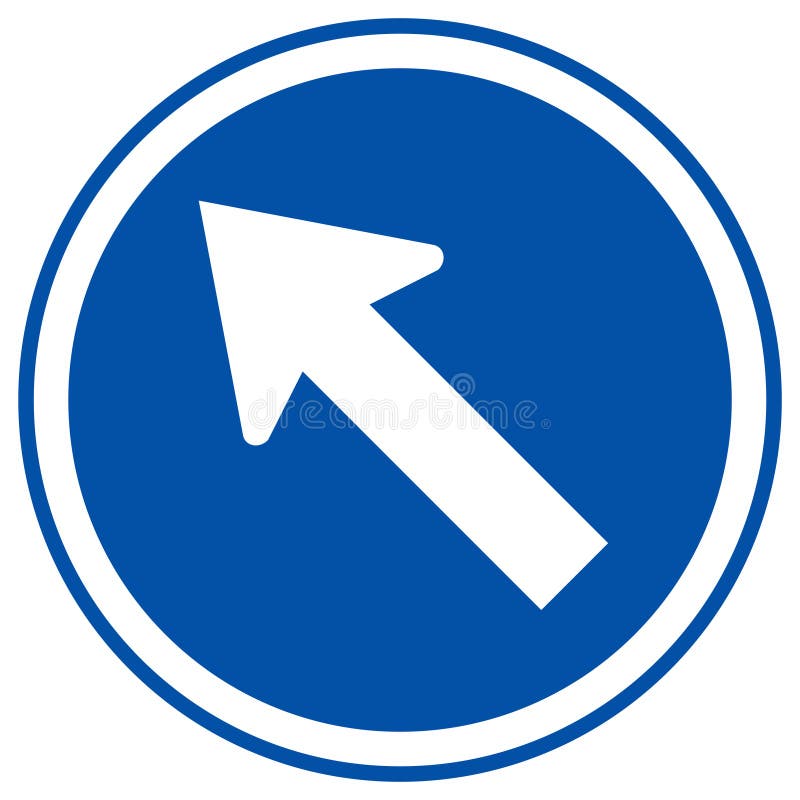 Go To the Left by the Arrow Traffic Road Sign,Vector Illustration ...