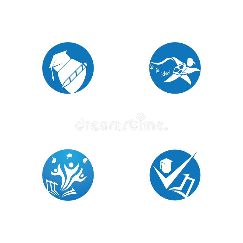 Go To School Icon and Symbol Vector Template Stock Illustration ...