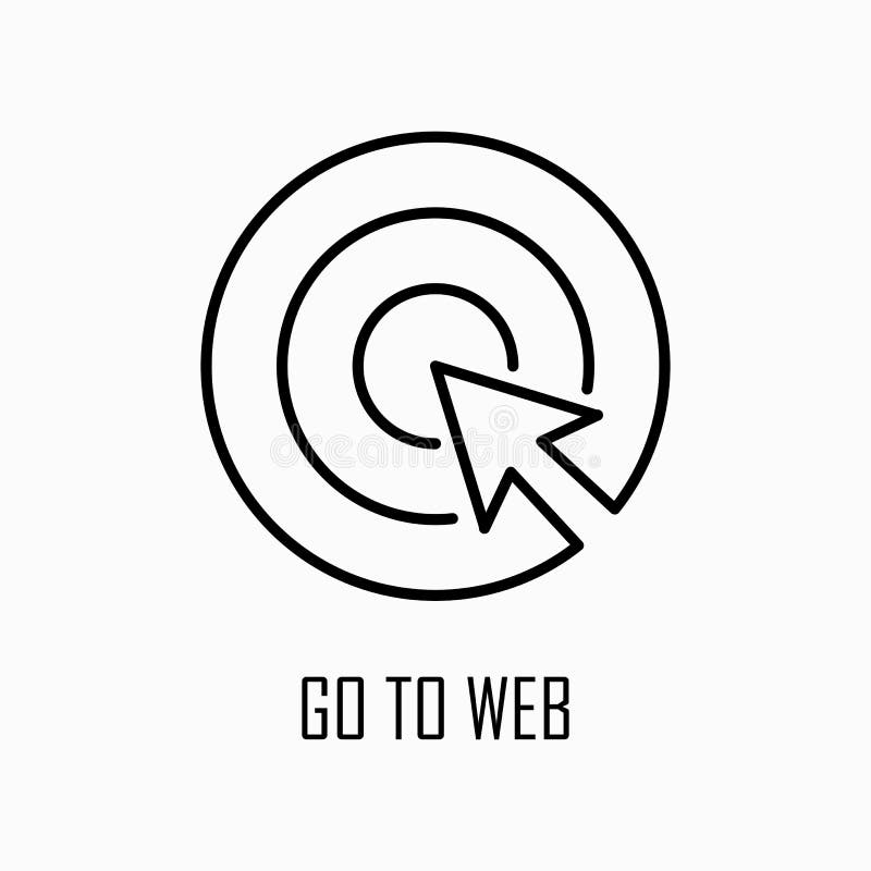 Go To Web Internet Icon / Sign in Flat Style Isolated. Earth Globe ...