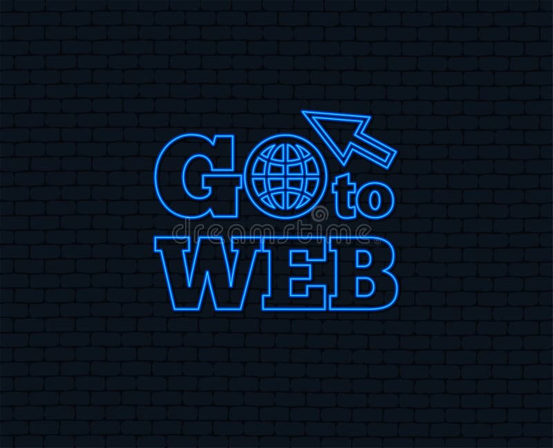 Go To Web Icon. Internet Access Symbol. Stock Vector - Illustration of ...